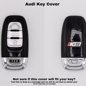 Premium Key Cover for Audi (grey) – A4, A5, A6, A7, A8, Q4, Q5, Q8, S3 ...