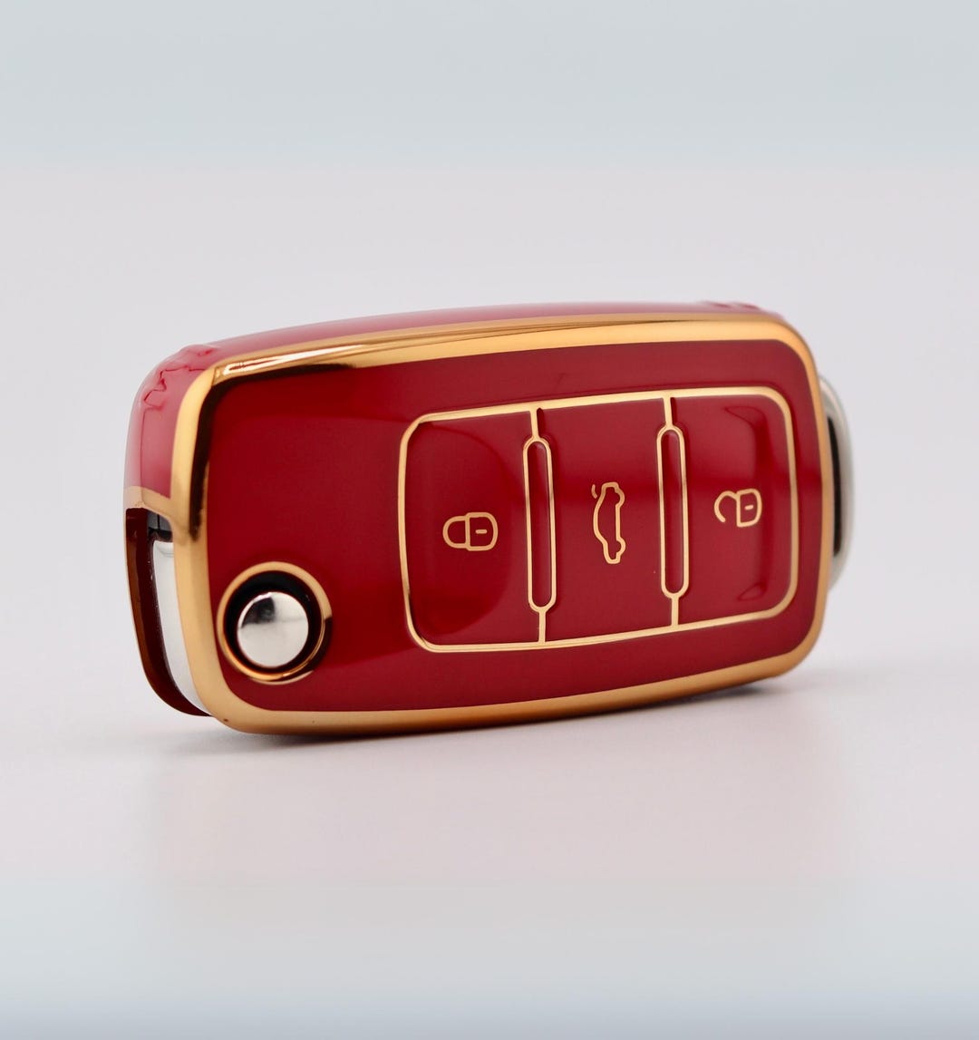 Premium Key Cover for Volkswagen/ SEAT/ Skoda (red) - Transporter ...