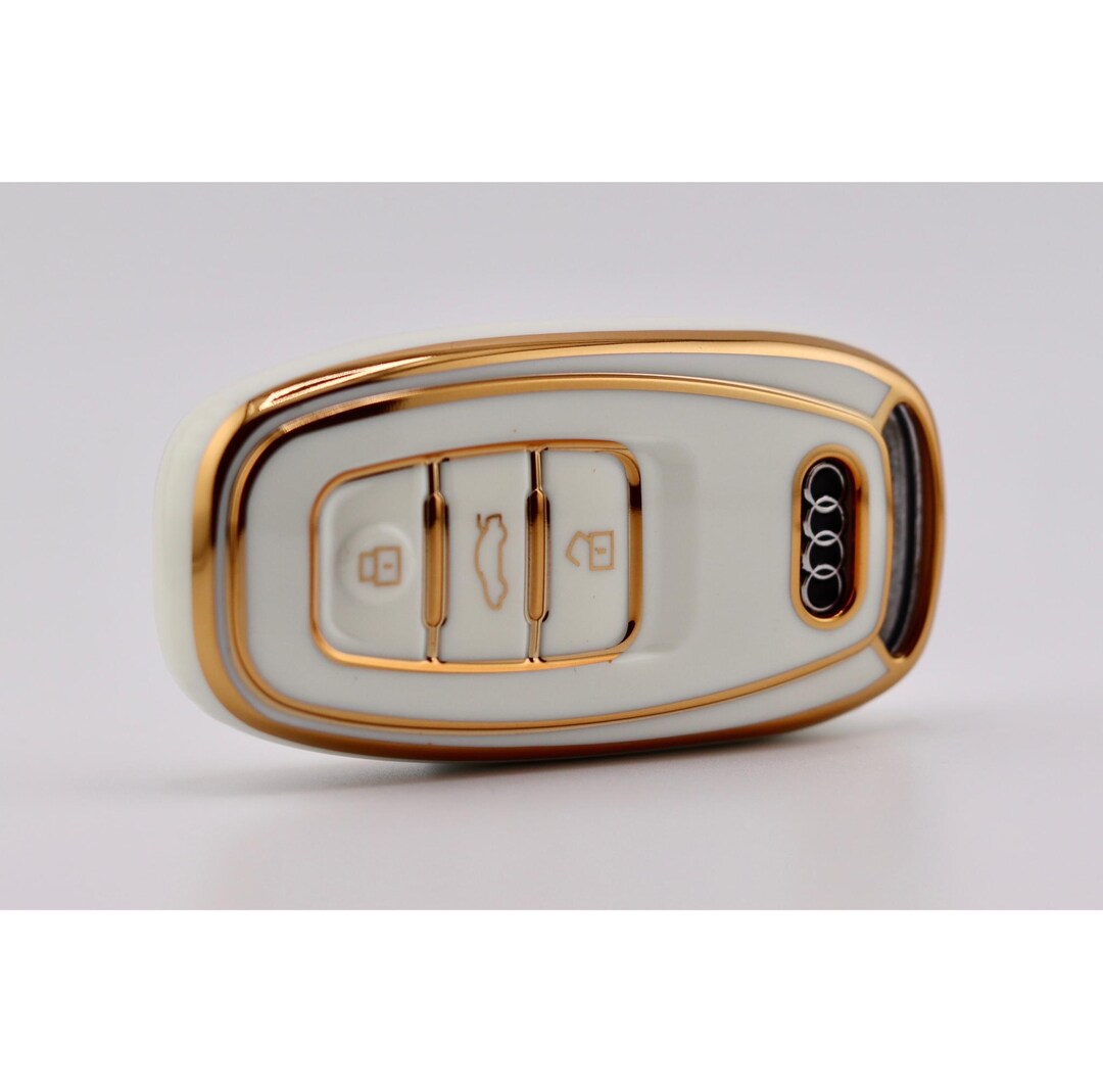 Premium Audi Key Cover (white) - A4 - A5 - A6 - A7 - A8 - Q4 - Q5 - Q8 ...