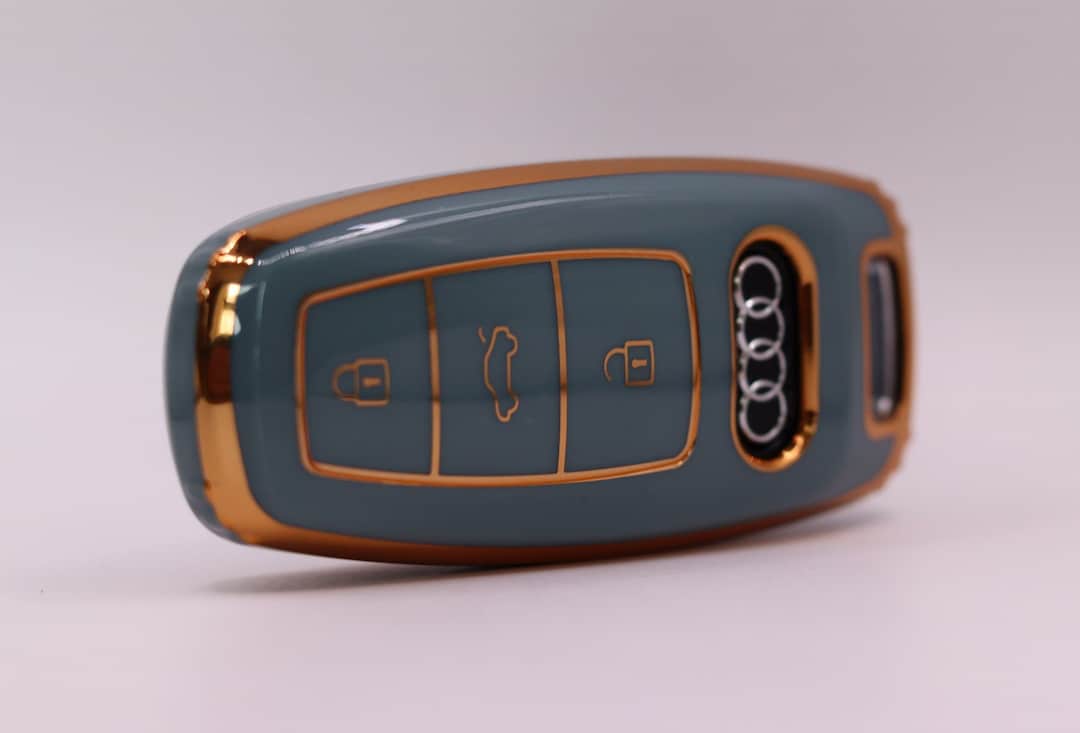 Premium Audi Key Cover (grey) - A3 - A4 - A5 - A6 - A7 - A8 - Q4 - Q8 ...