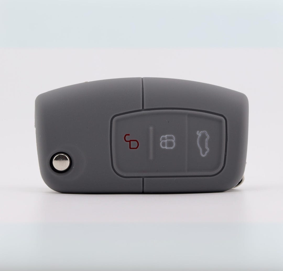 Silicone Car Key Fob Cover, 3-button Remote Case, Dark Grey, Compatible ...