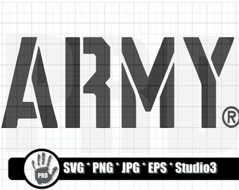 Army Text Logo Svg - Etsy