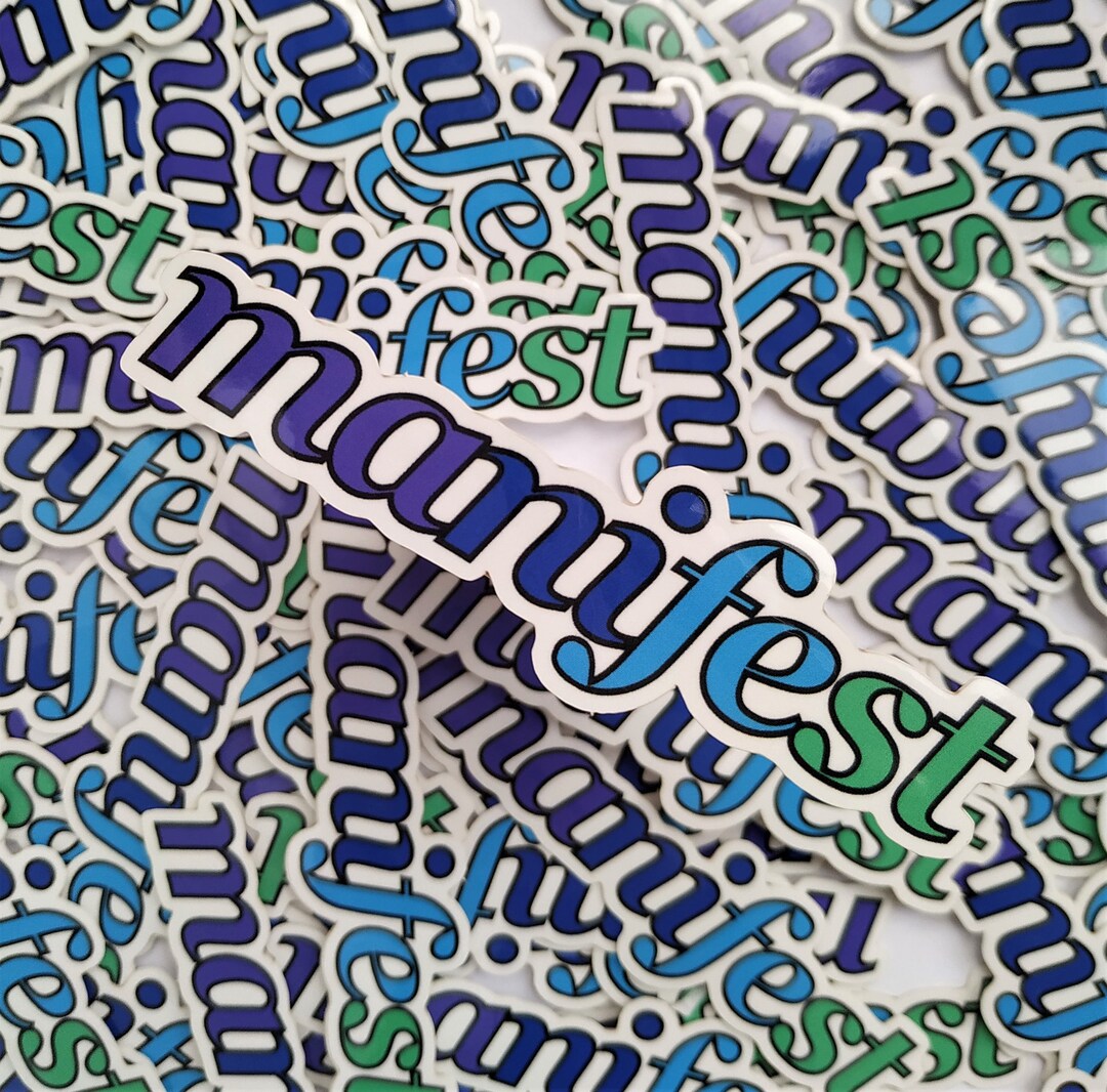 Manifest Waterproof Vinyl Laptop Decal Rainbow Sticker for Phone ...