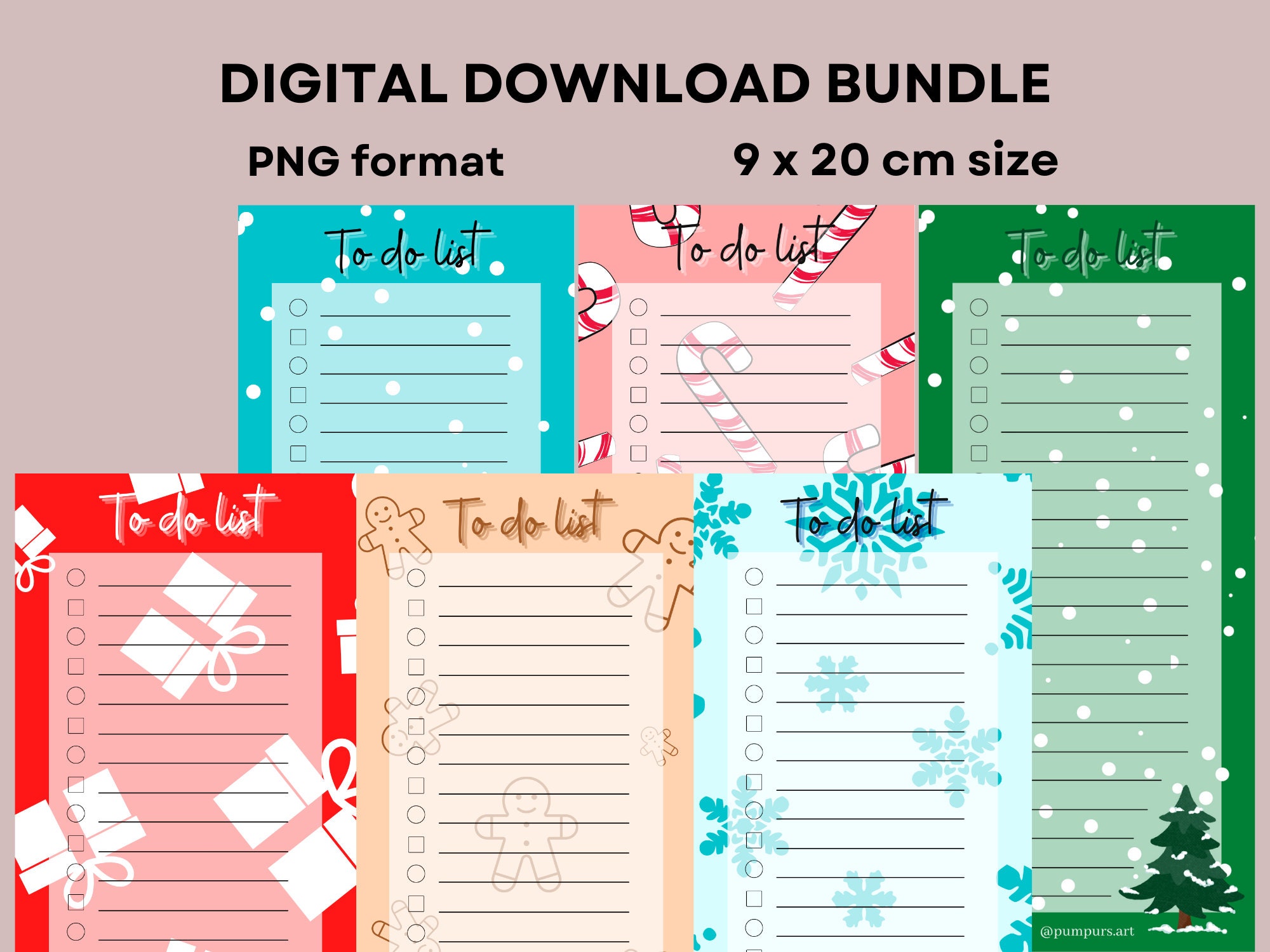 Digital DOWNLOAD Christmas to Do Check-list Ready to Print Festive ...