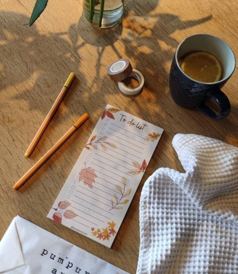 Autumn To-do List Set – Recycled Paper Fall Checklists – Cozy ...
