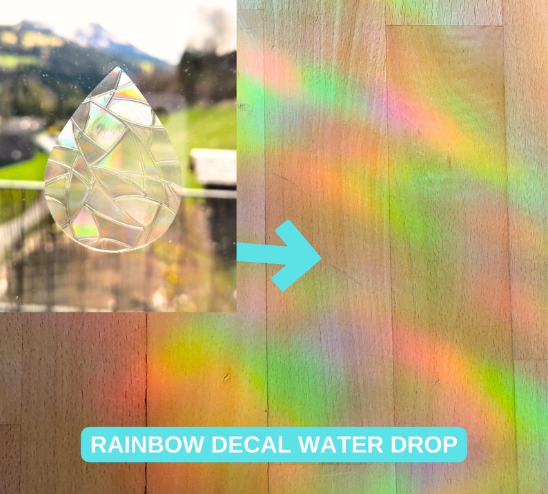 Water Drop Window Rainbow Decal | Reusable Sun Catcher | Car or ...