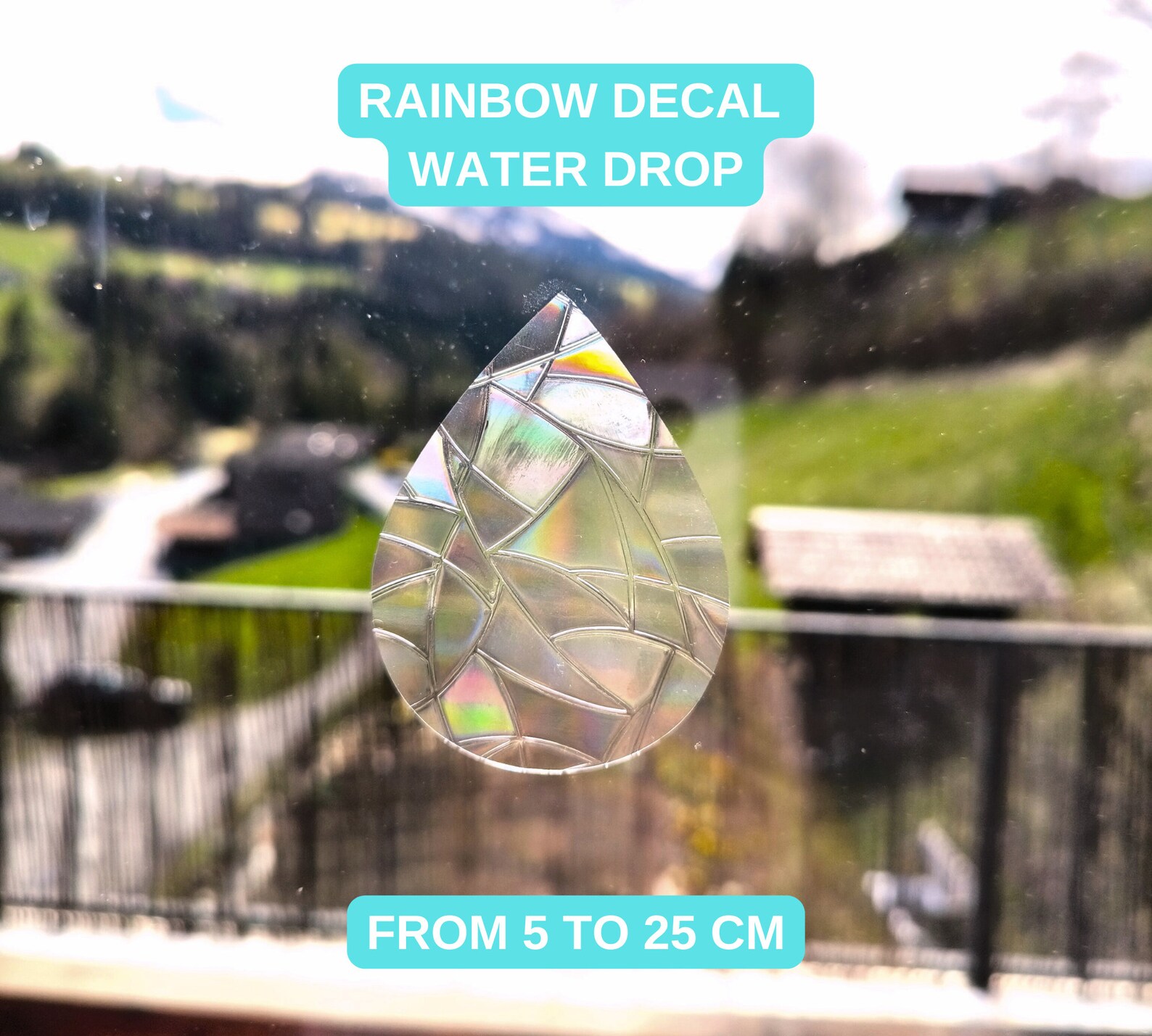 Water Drop Window Rainbow Decal | Reusable Sun Catcher | Car or ...