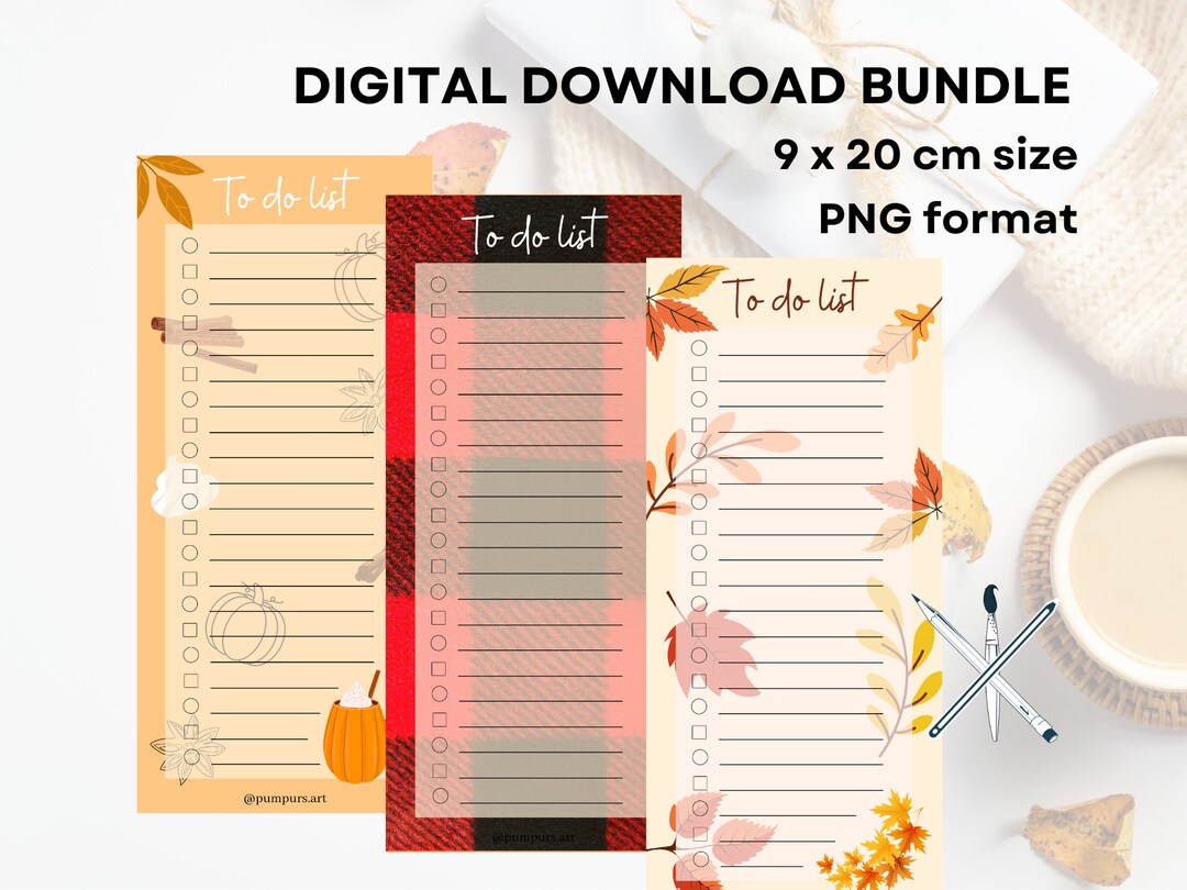 Autumn Themed to Do Check-list | Bundle of Fall Printables | Set of 6 ...