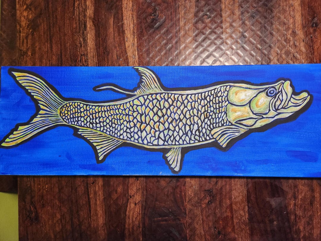 Fish - Large Acrylic Painting - Etsy