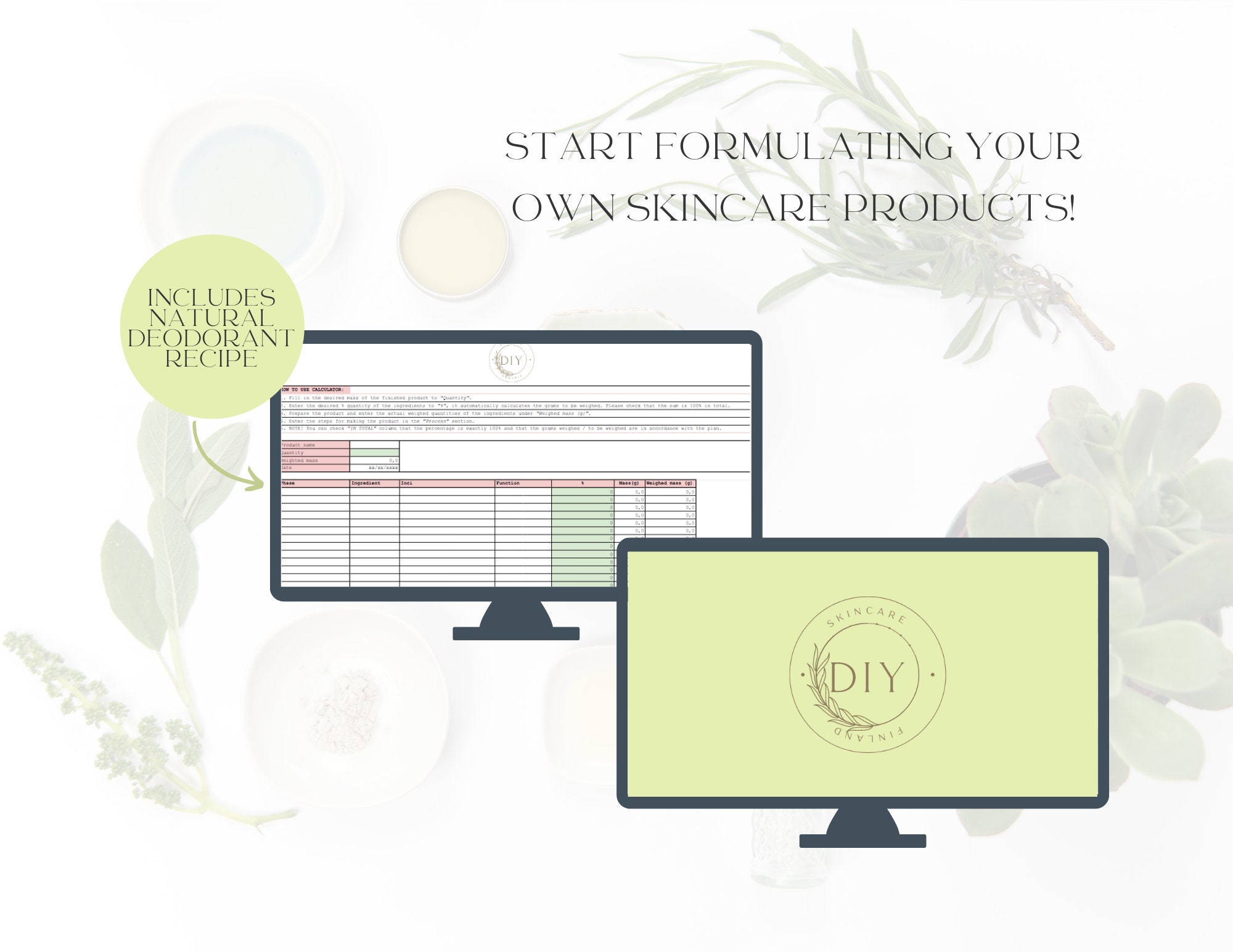 DIY Skincare Formulation Calculator | Printable Skincare Formulation ...