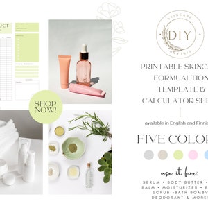 DIY Skincare Formulation Calculator | Printable Skincare Formulation ...