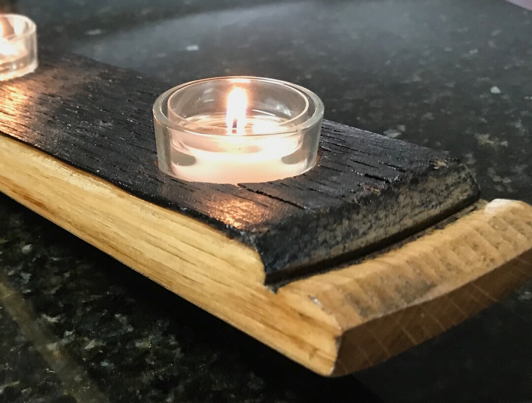 Barrel Stave Votive Stand, Candle Display, Centerpiece, Ambiance ...