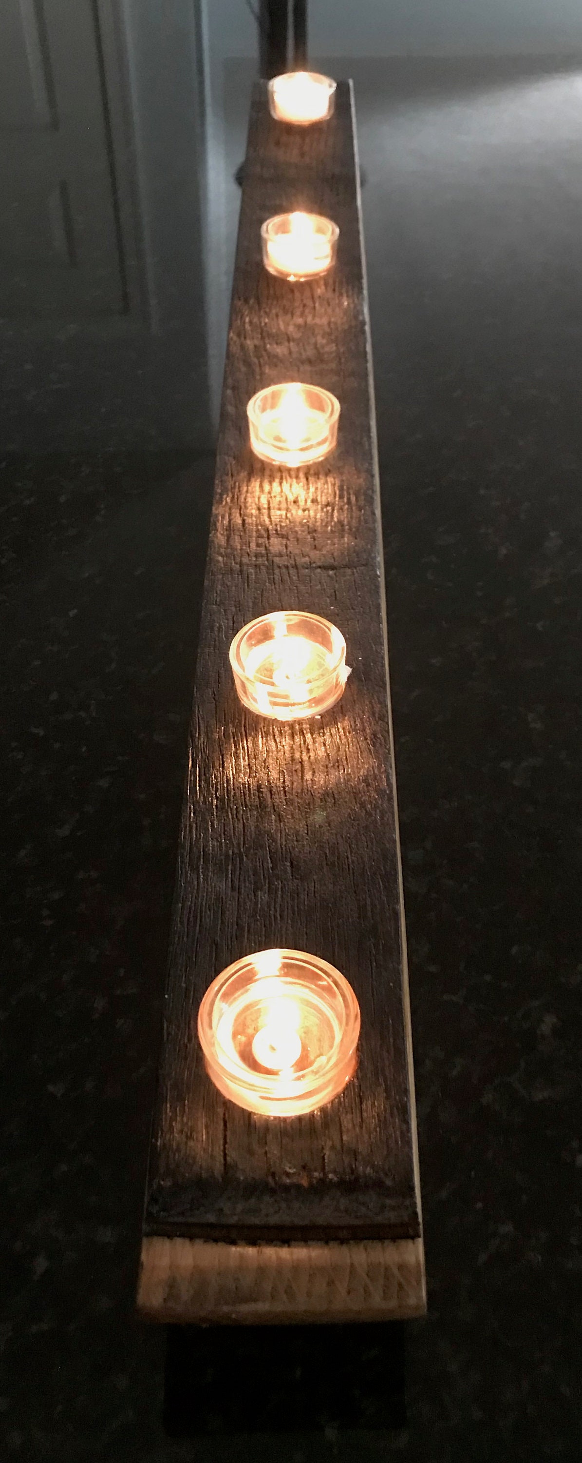 Barrel Stave Votive Stand, Candle Display, Centerpiece, Ambiance ...