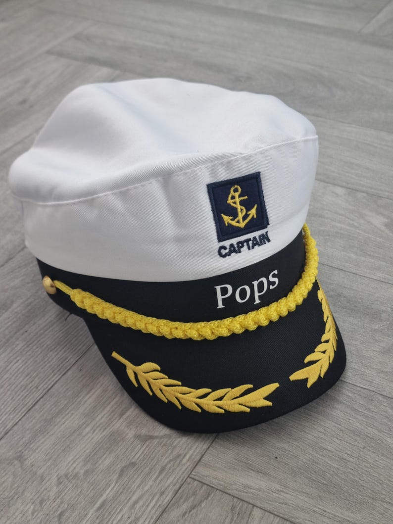 Captain Hat, Unisex Sailor Hat, Personalised Captain Hat,skipper Hat ...