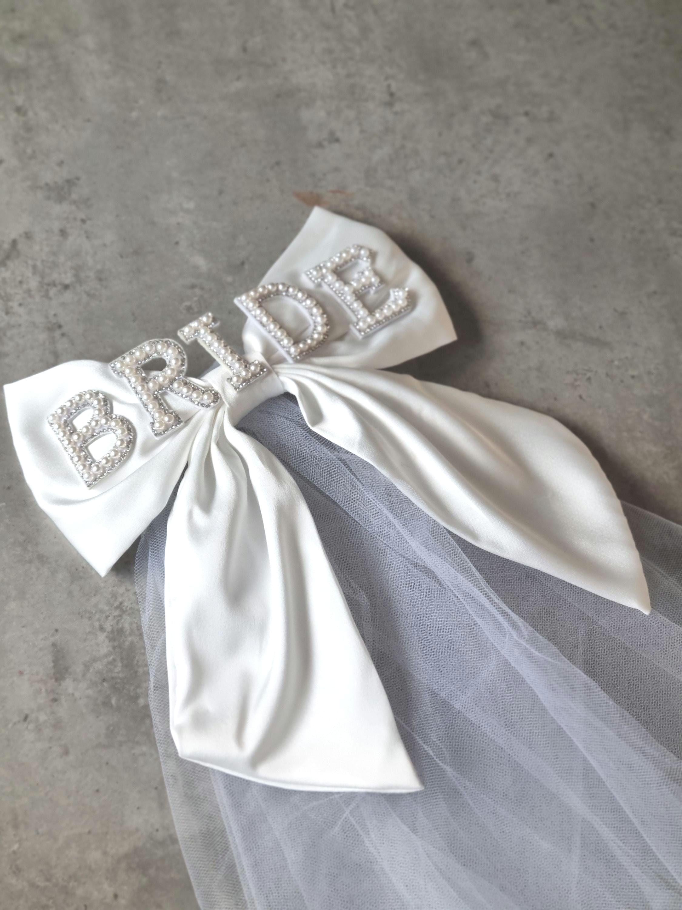 Personalised Bridal Veil for Hen Party | Pearl Veil | Lace Veil | Bride ...