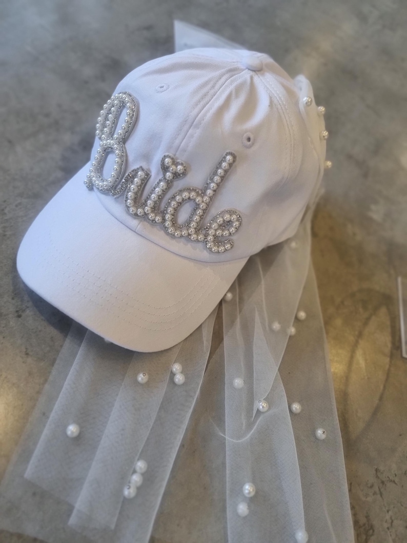 Bride Baseball Cap Hat,bride Cap Veil Hat,personalised Bride Hat, Hen ...