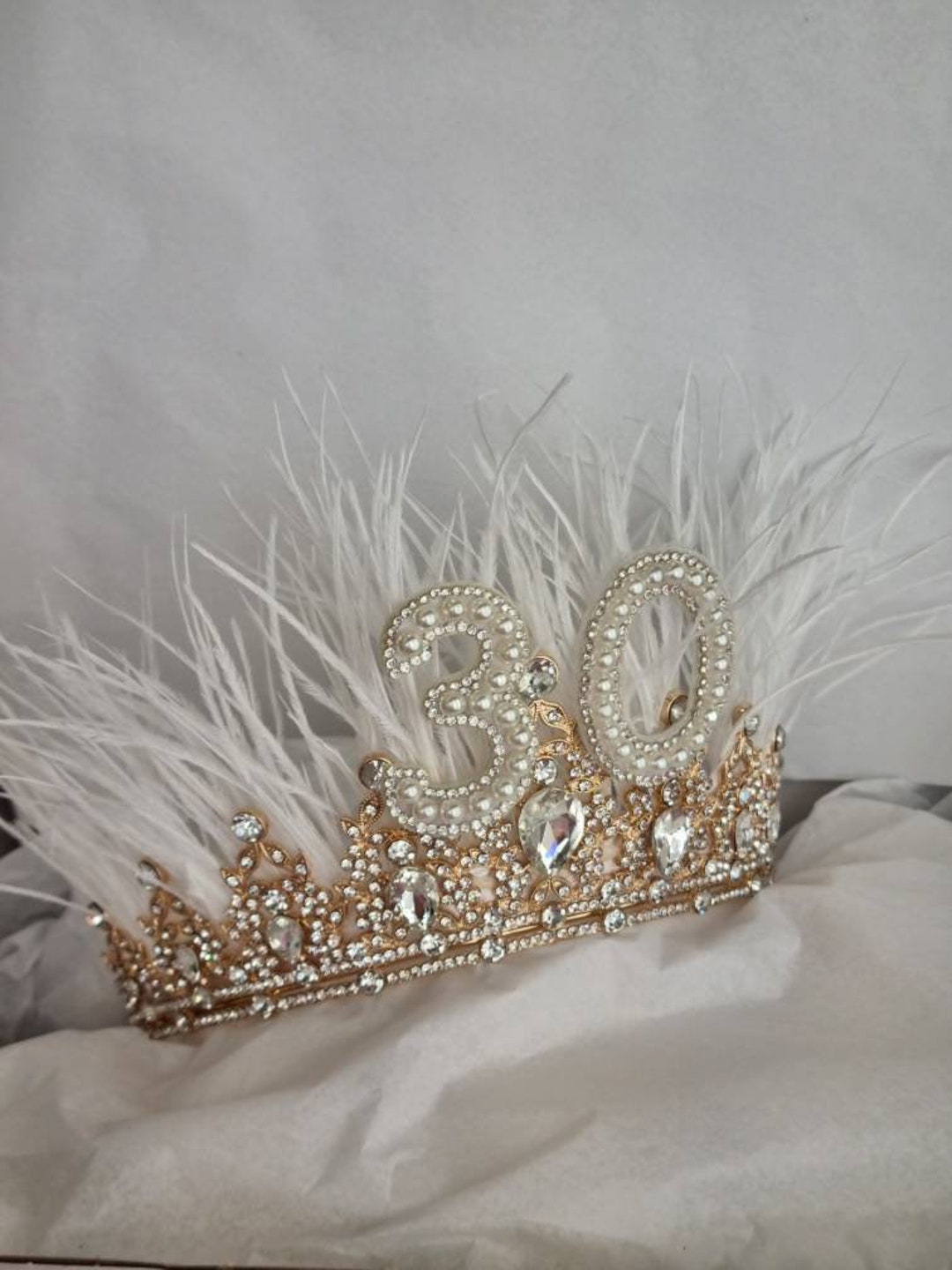 30th Headband, Feather Birthday Crown, 21st Headband, 18th Crown, 30th ...