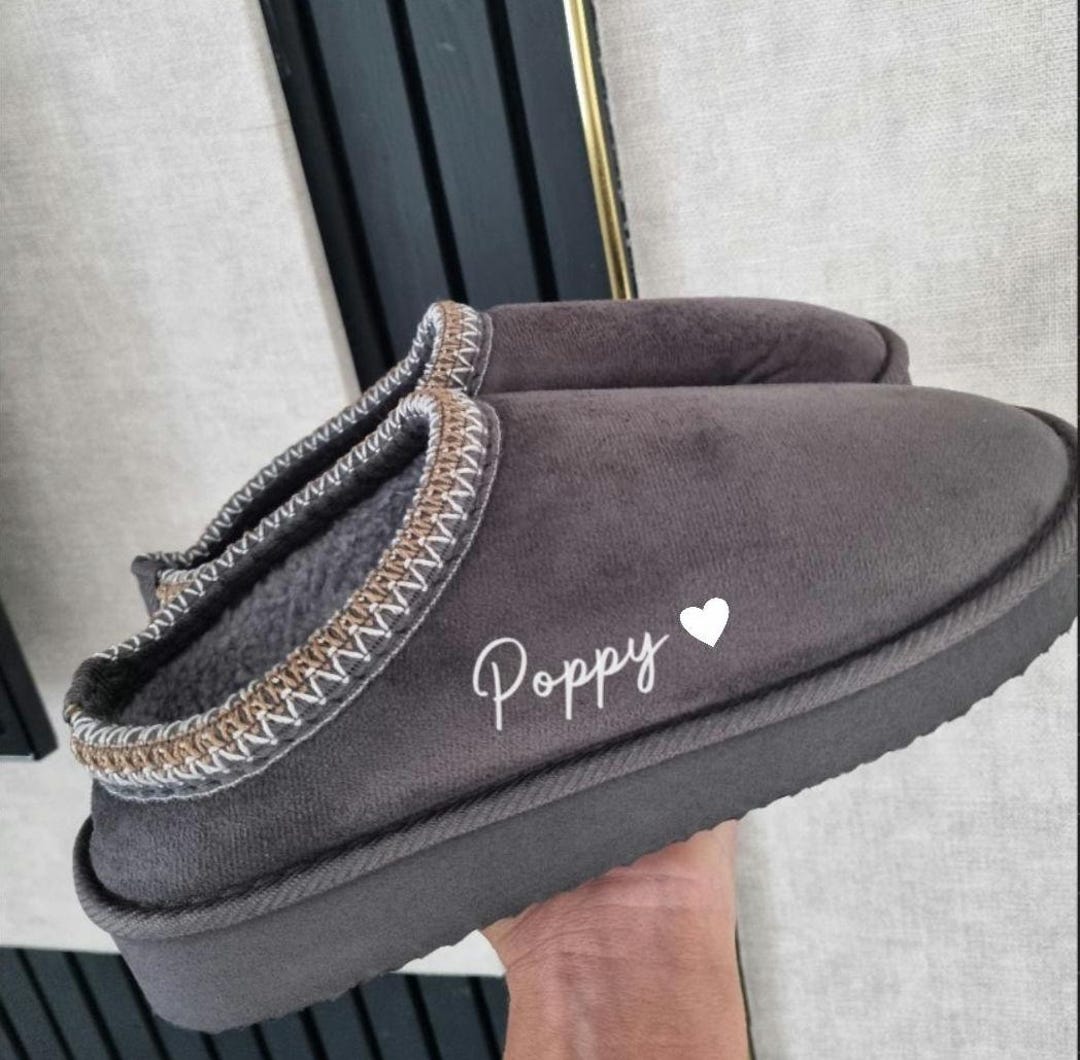Womens Personalised Slippers,personalised Slippers,christmas Gift Mum ...