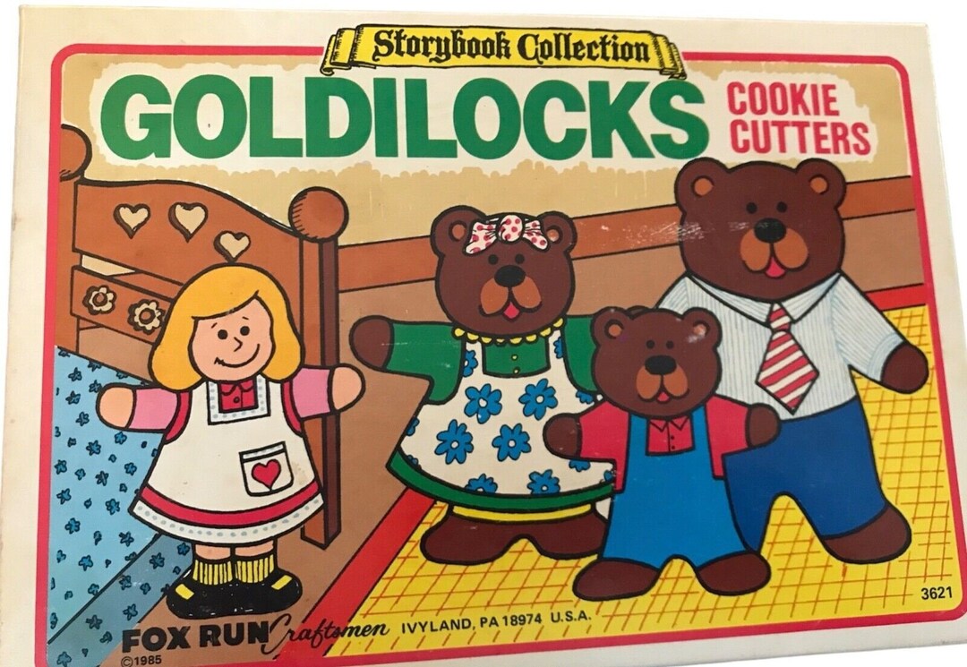 4 Goldilocks & Bears Cookie Cutters Vintage 1985 Fox Run Craftsmen - Etsy