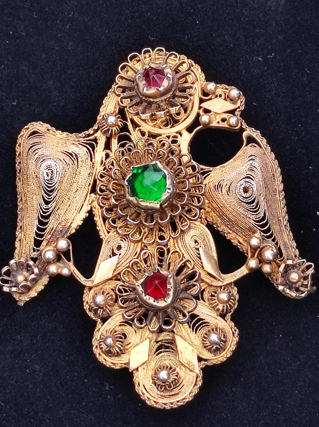 Ottoman Eagle Brooch, 1800s Balkan, Turkish or Bulgarian, Twisted ...