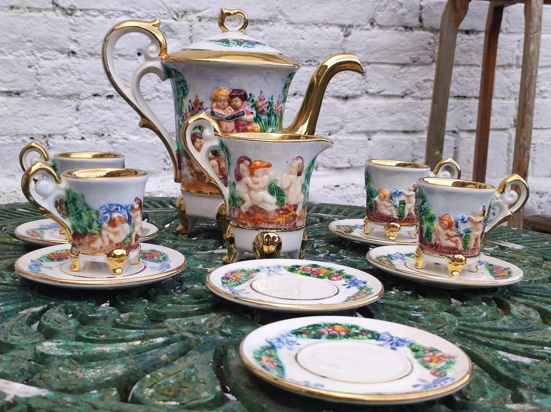 Elegant Capodimonte Coffee Set True Testament to Italian Craftsmanship ...