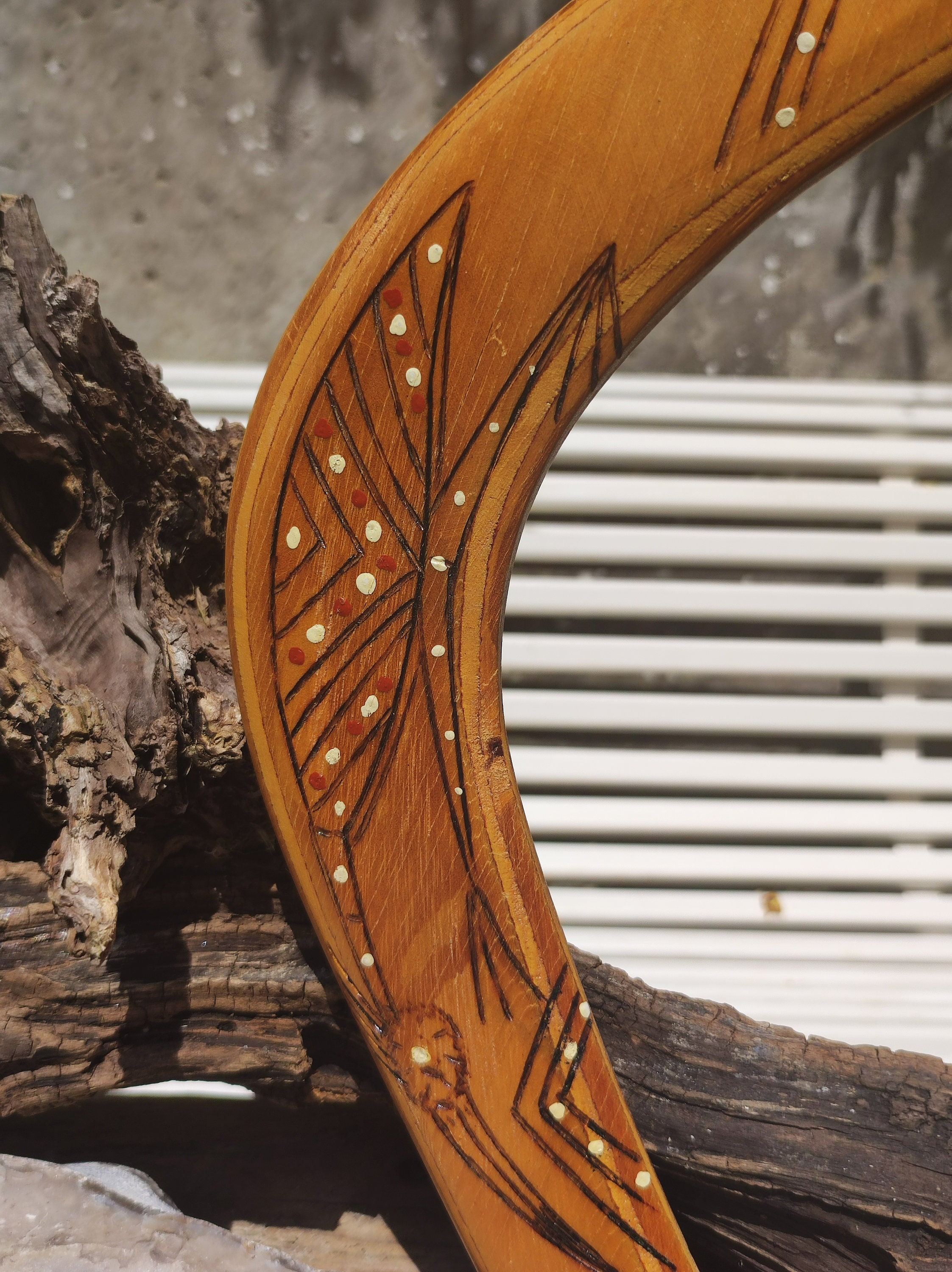 Vintage Boomerangs, Beautiful Pair of Hand Carved, One From Gippsland ...