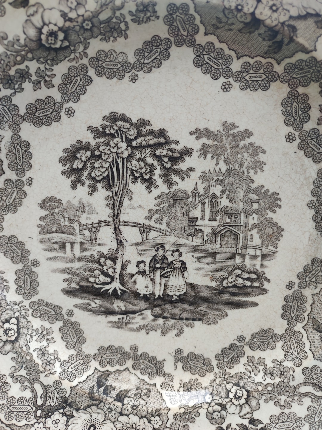Clyde 'british Rivers' Transferware Dinner Plate, 1830s, Found in ...
