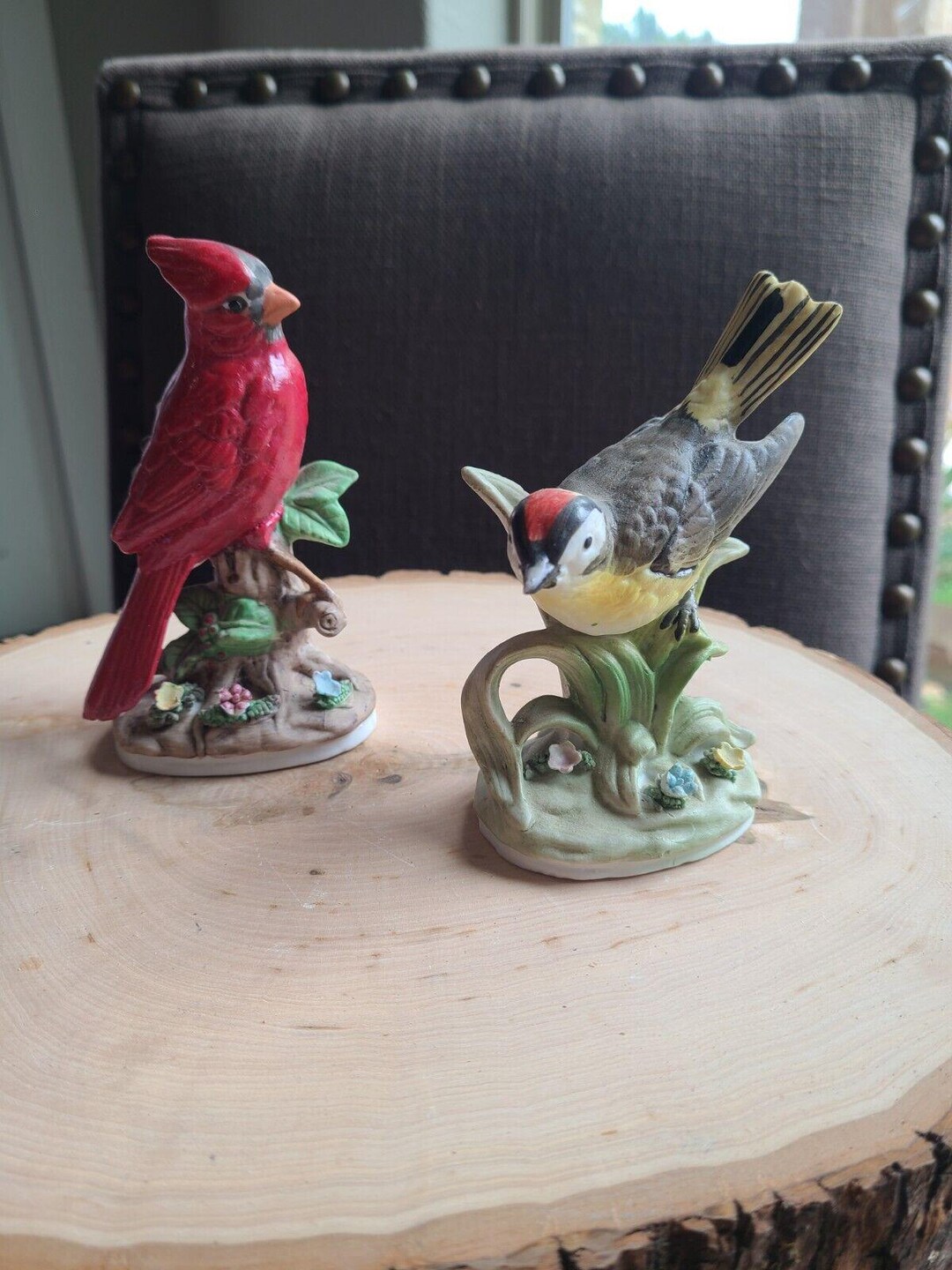 VINTAGE LEFTON BIRD Figurine Cardinal Red and Goldfinch Yellow Lot - Etsy