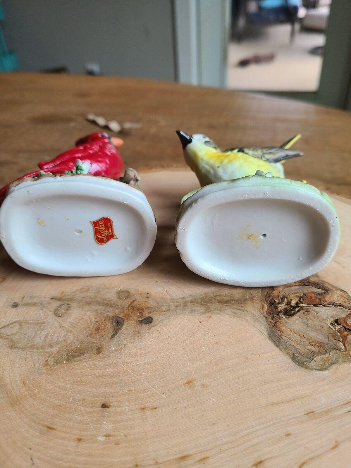 VINTAGE LEFTON BIRD Figurine Cardinal Red and Goldfinch Yellow Lot - Etsy