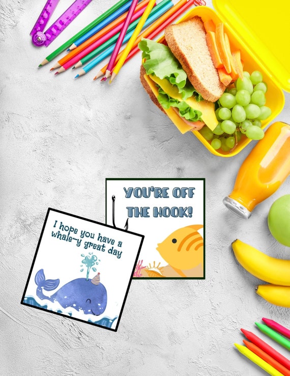 Printable Kids Ocean Themed Lunchbox Notes 2.5x2.5 - Etsy