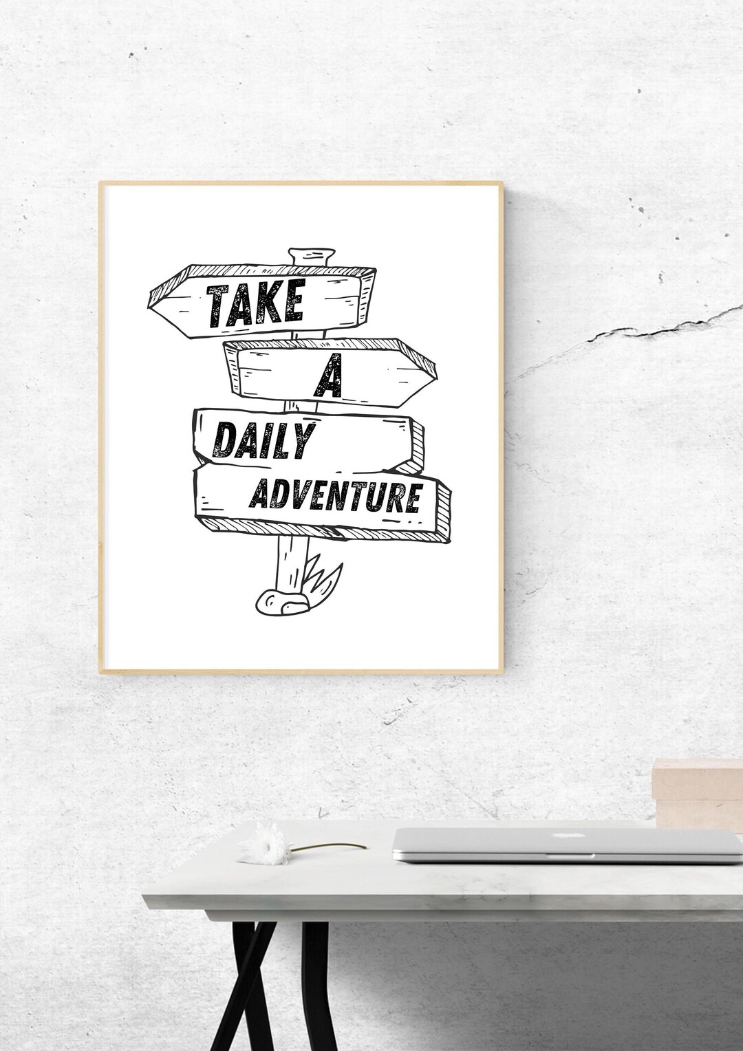 Printable Motto Take A Daily Adventure Wall Art - DIGITAL DOWNLOAD - Etsy