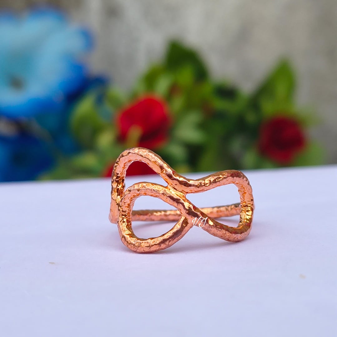 Solid Pure Copper Ring Copper Wire Wrap Ring Beautiful Handwork Ring ...
