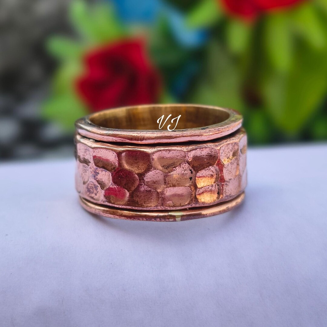 Pure Copper Spinner Wrap Ring, Arthritis Thumb Ring, Solid Copper Ring ...