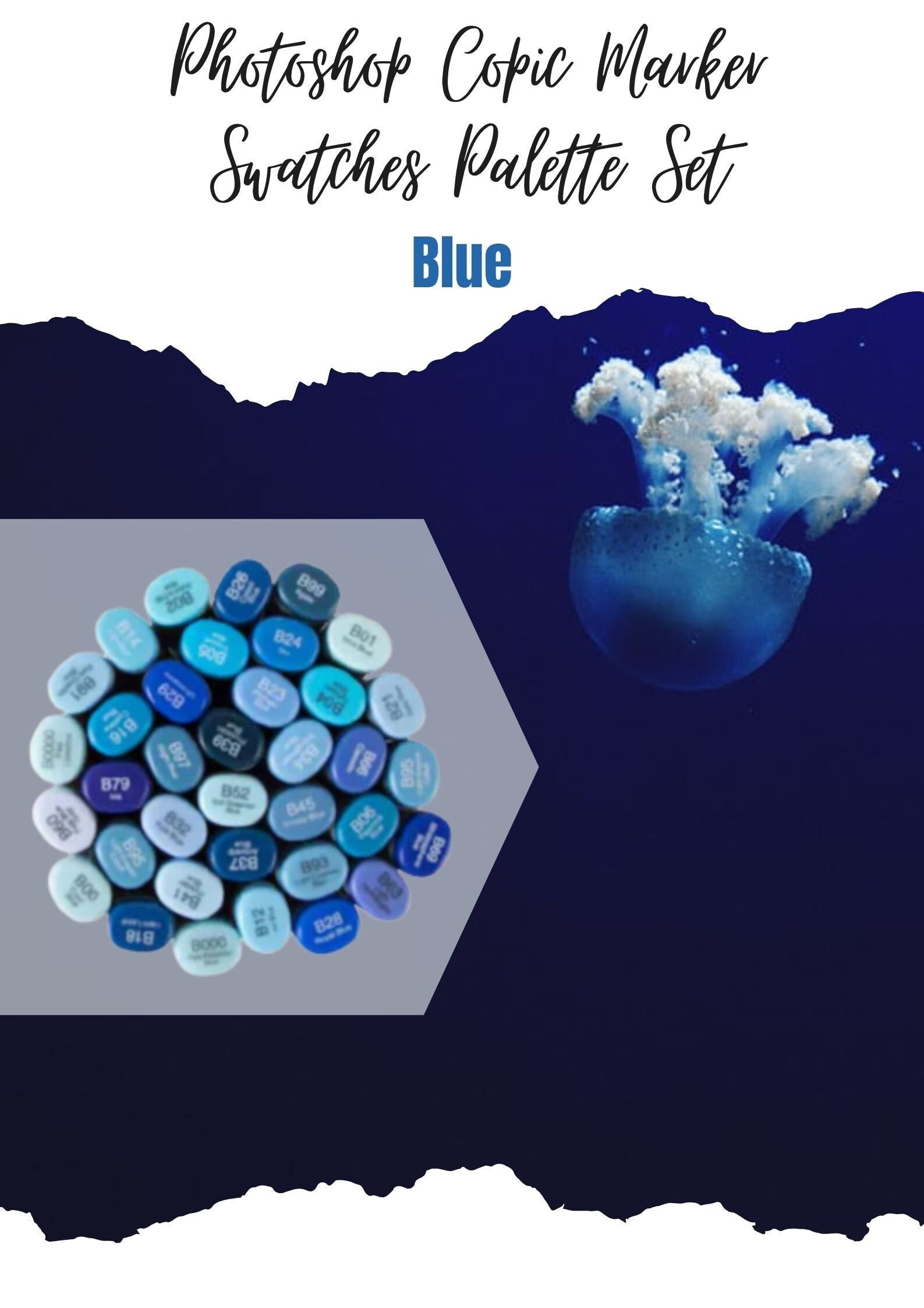 Photoshop Color Palette Blue Set - Etsy