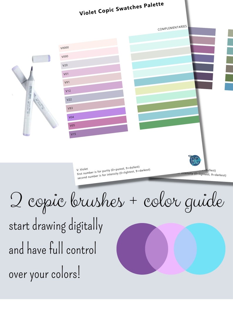 Photoshop Color Palette Violet Set - Etsy