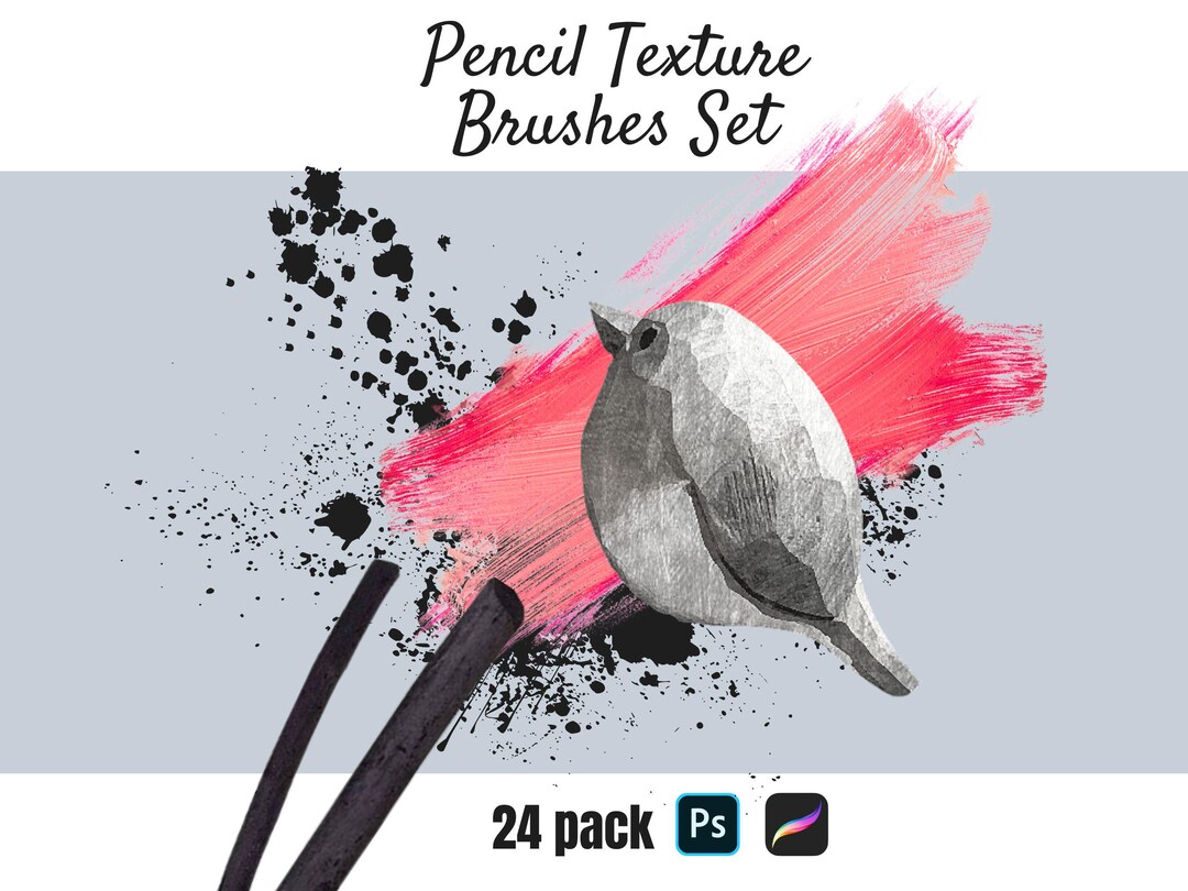 Photoshop Brushes Set | Pencil Texture Pastel | Pencil Brushes ...