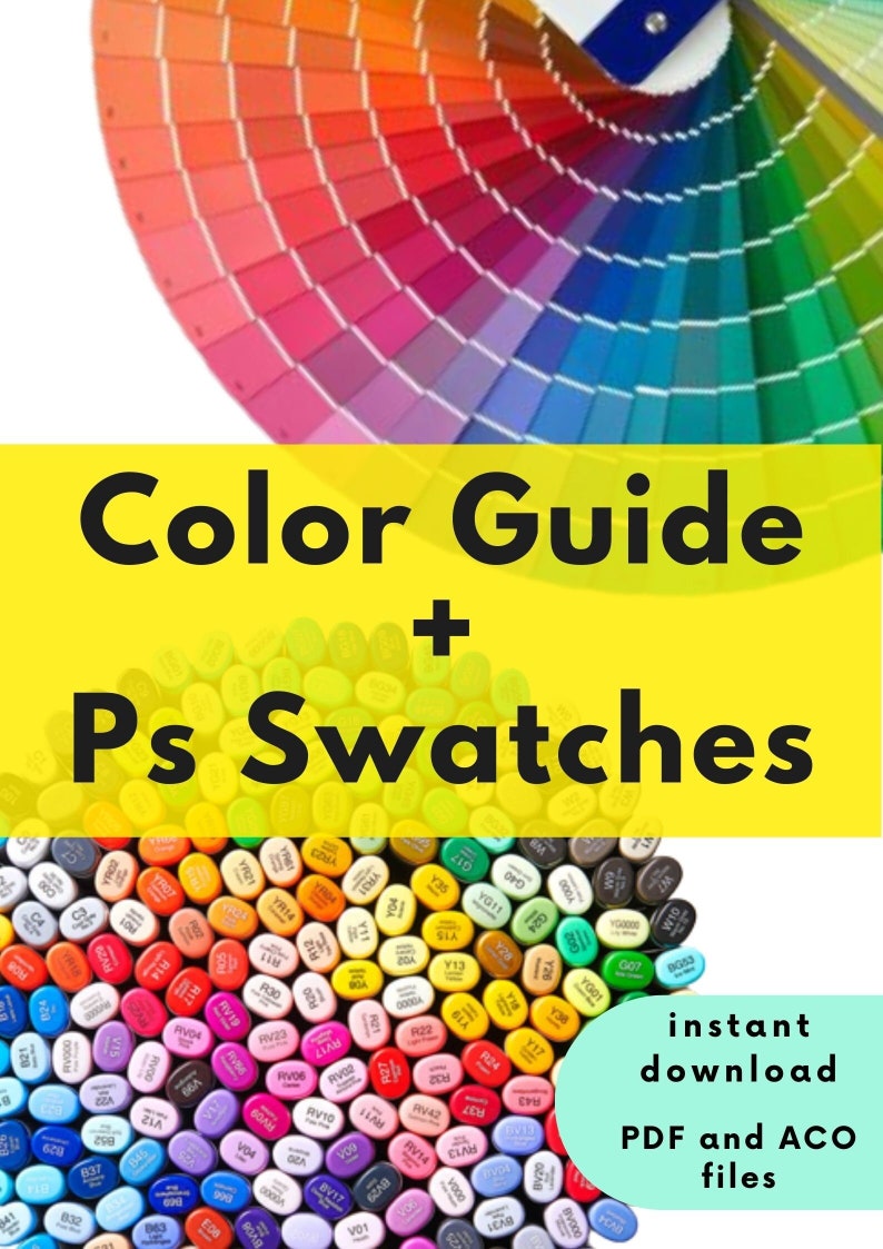 Color Guide & PS Copic Swatches Bundle | Complete Color Tool | Rainbow ...