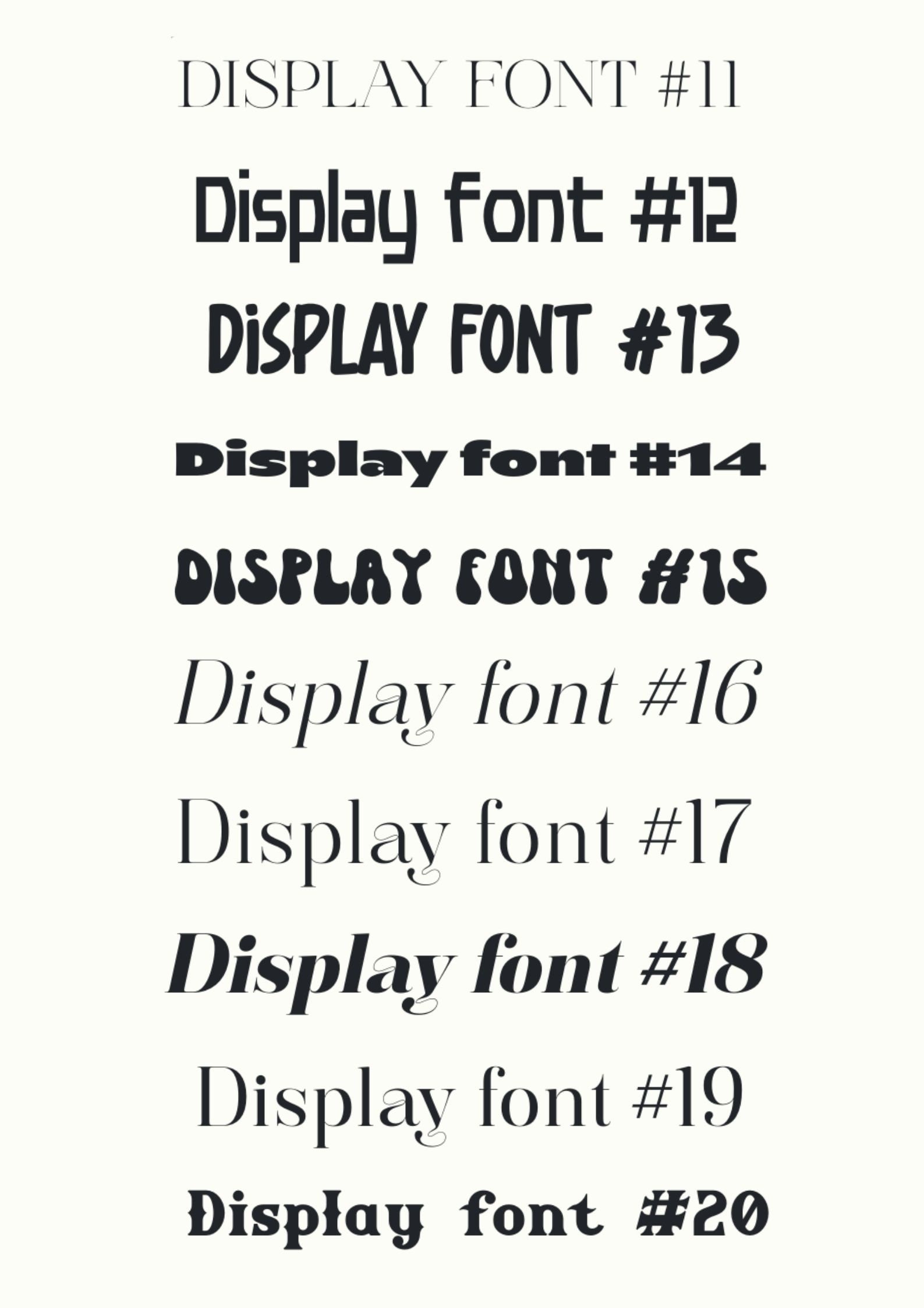 20 Modern Display Fonts Pack II – OTF Typography Pack for Posters ...