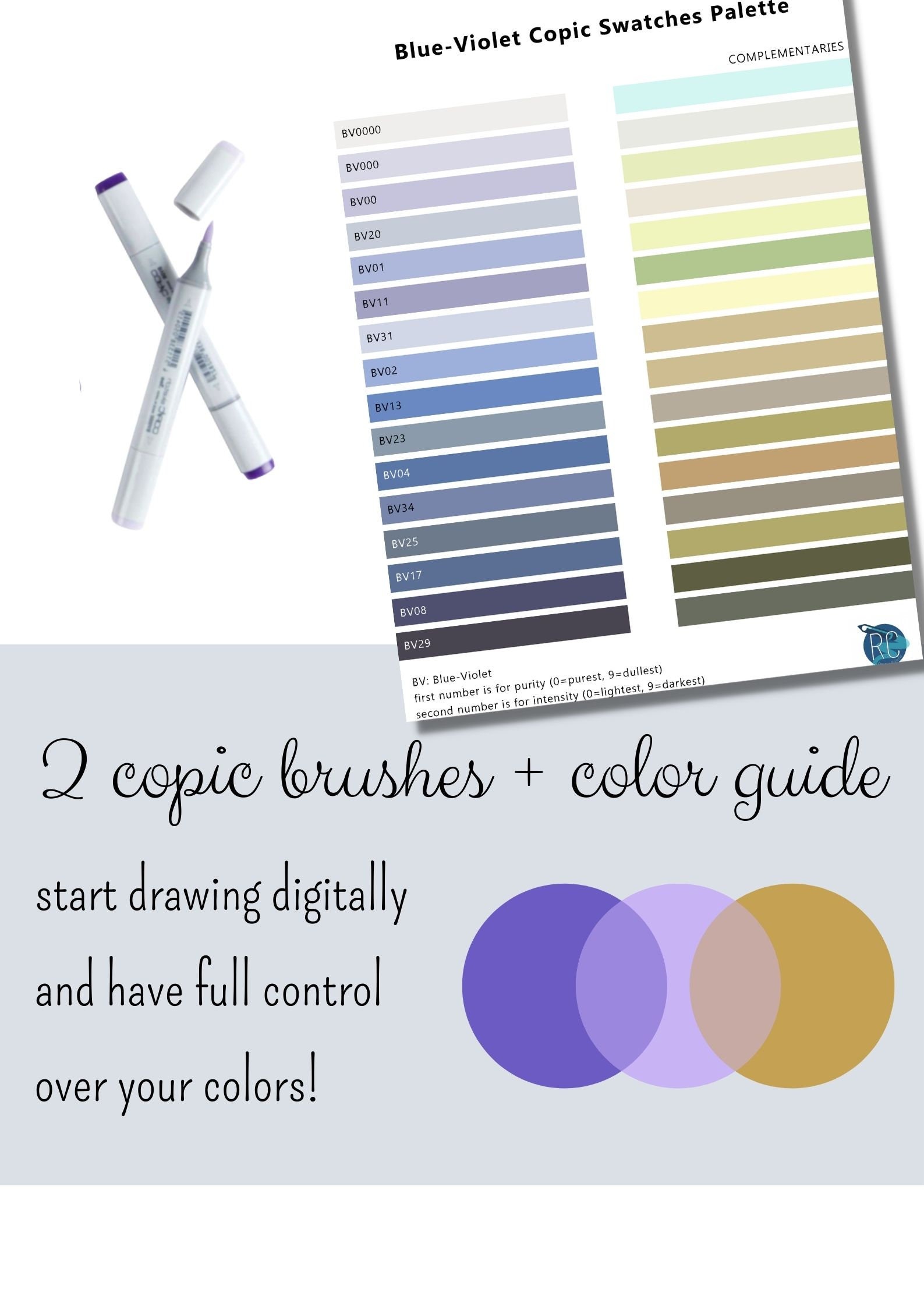 Photoshop Color Palette Blue-violet Set - Etsy