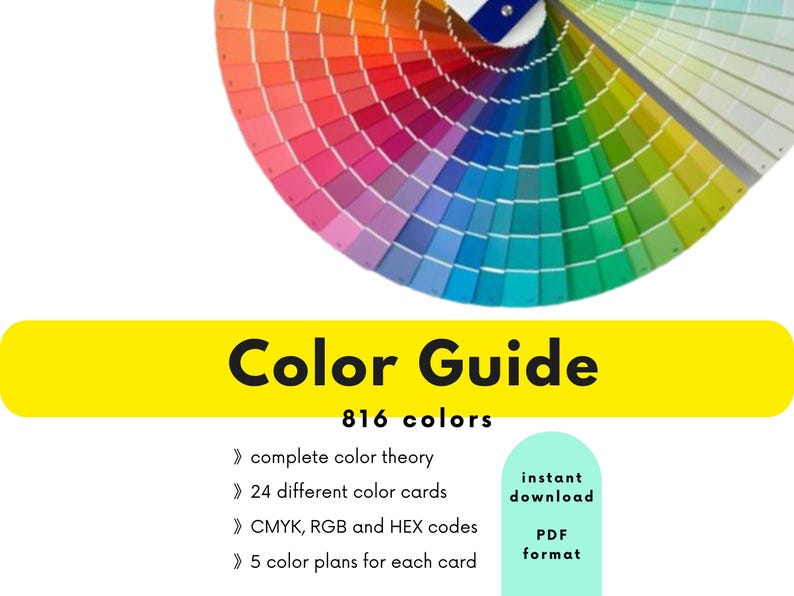 816 Color Codes & Color Theory PDF Guide, Harmonies and Palettes ...