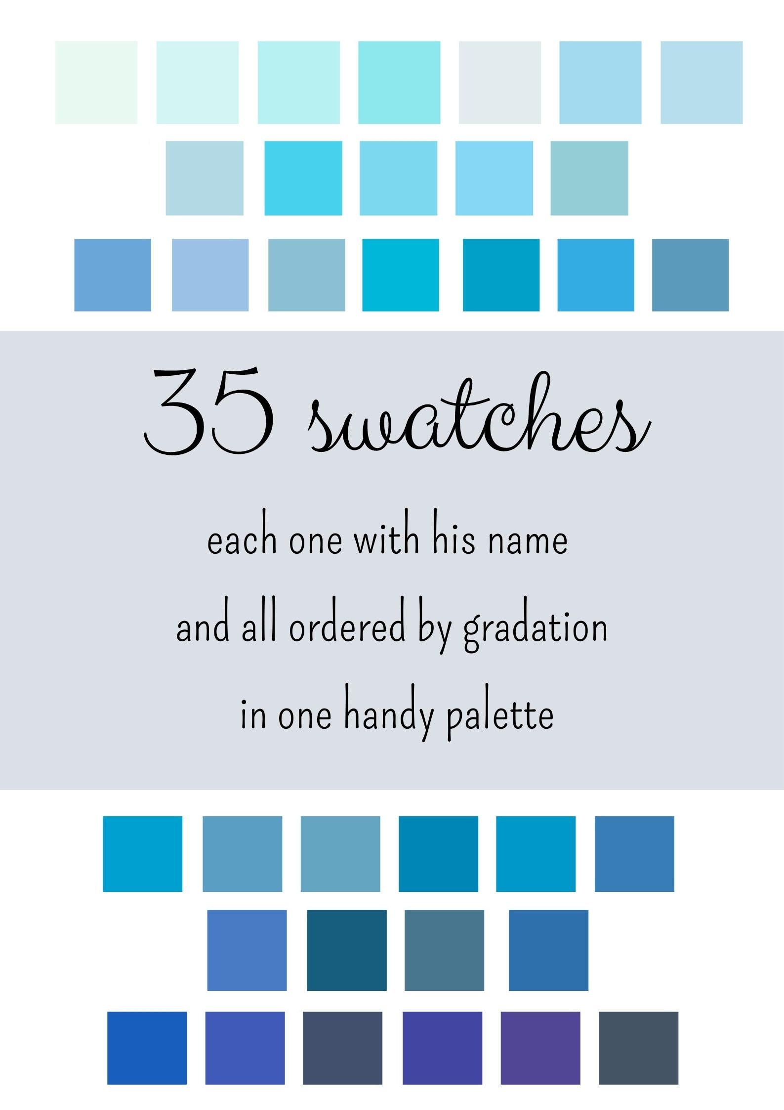 Photoshop Color Palette | Blue Set - Etsy