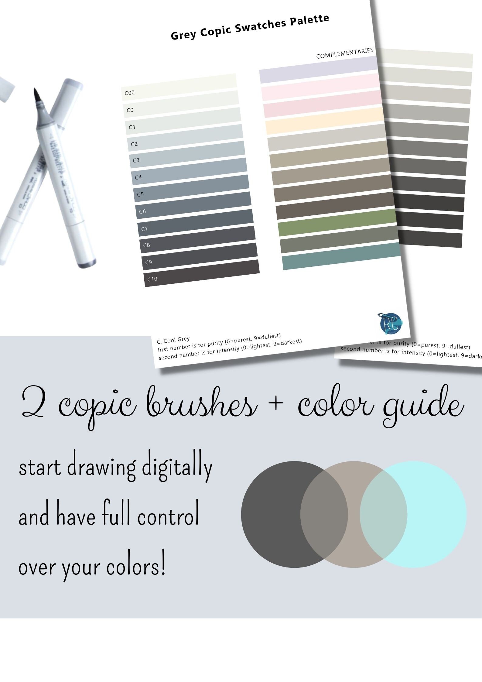Photoshop Color Palette | Grey Set - Etsy