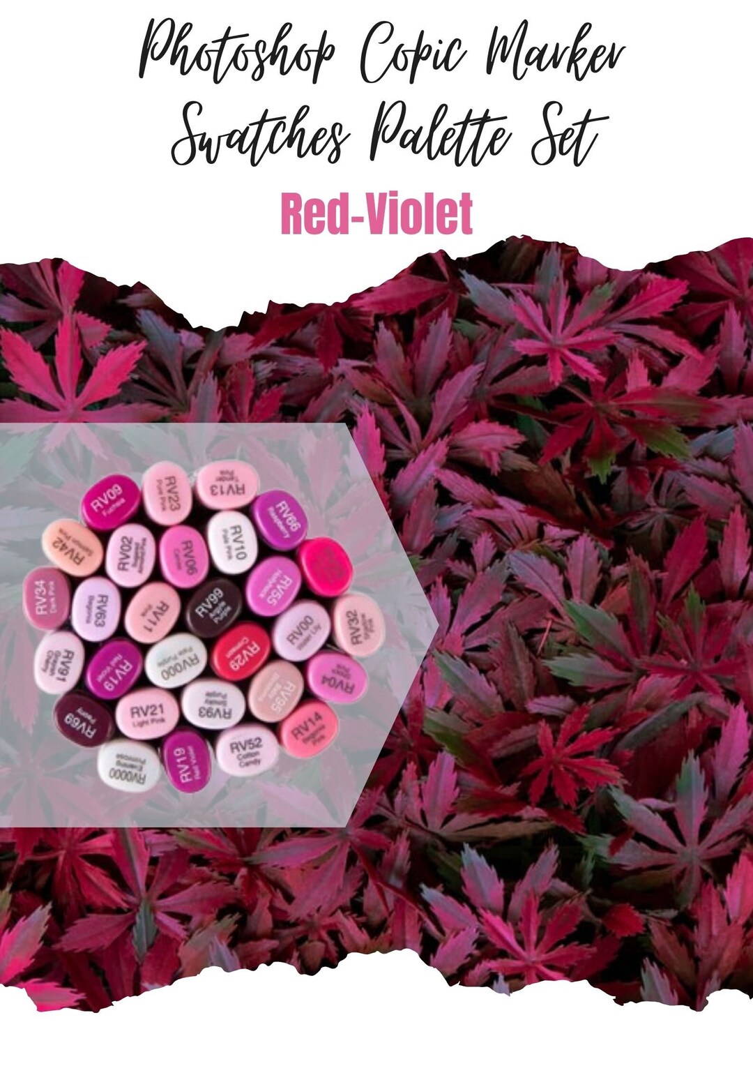Photoshop Color Palette Red-violet Set - Etsy