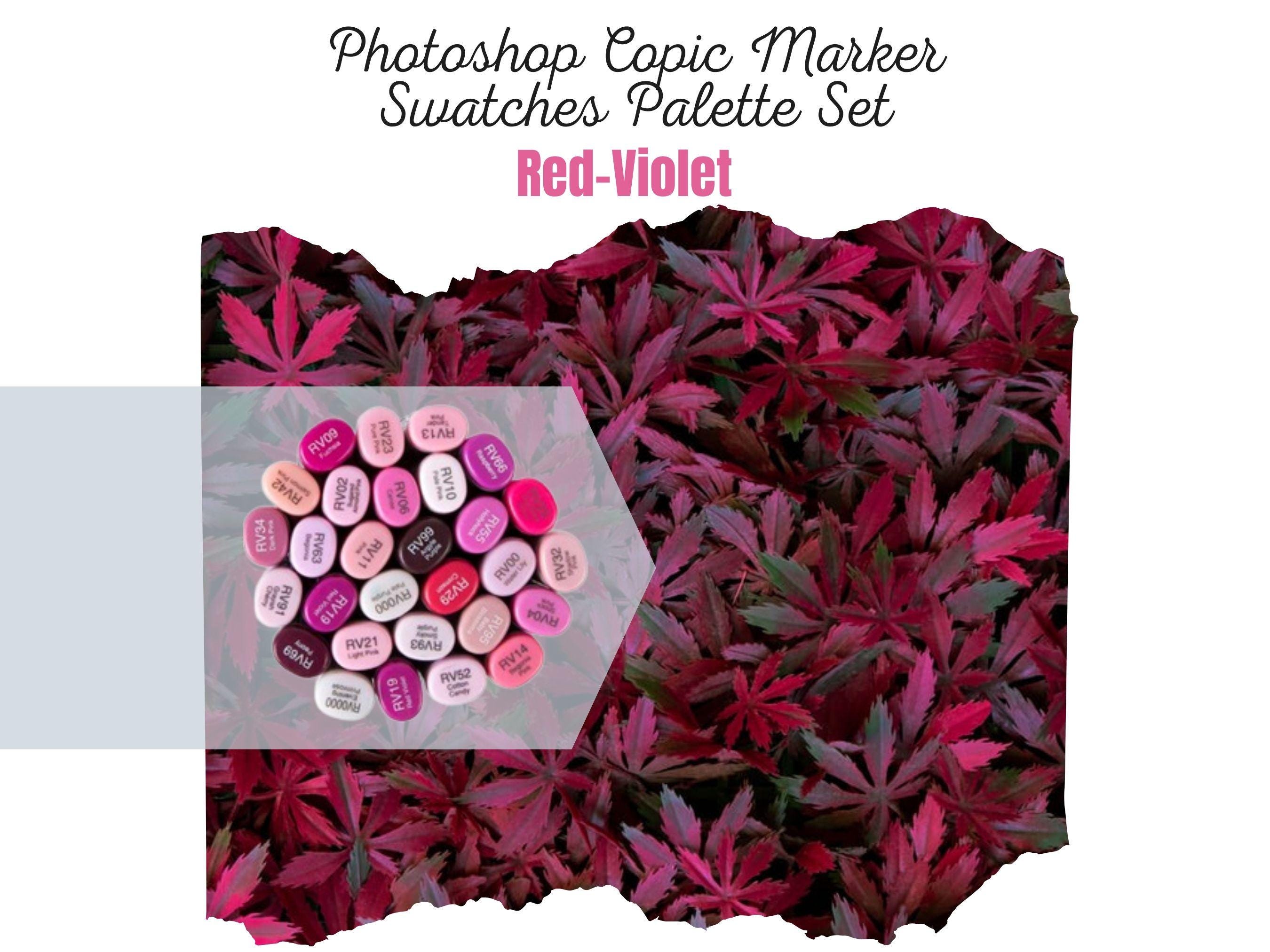 Photoshop Color Palette | Red-violet Set - Etsy