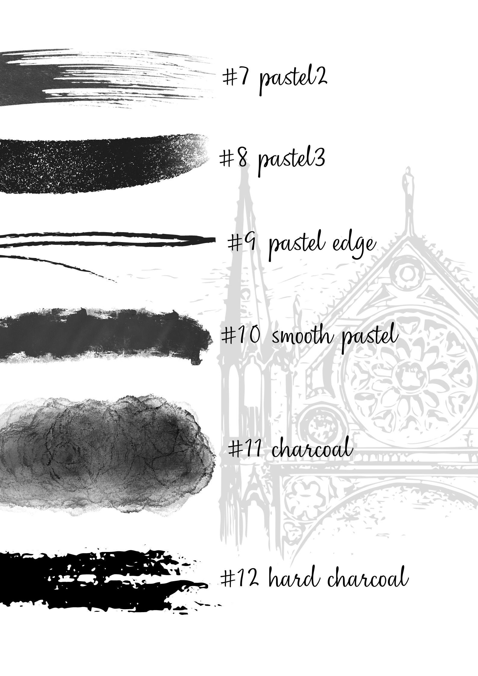 Photoshop Brushes Set | Pencil Texture Pastel | Pencil Brushes ...