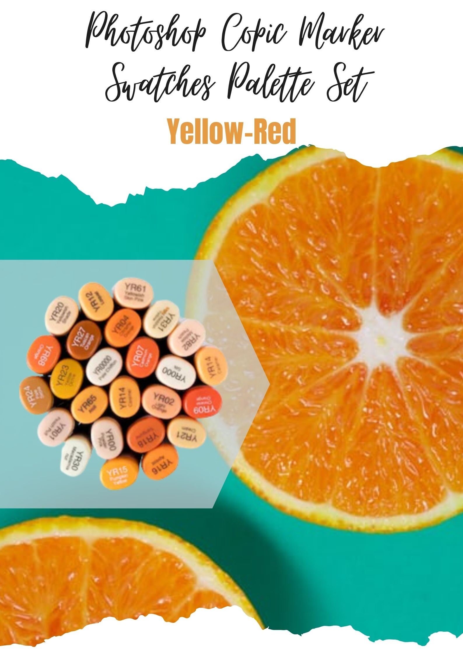 Photoshop Color Palette Yellow-red Set - Etsy