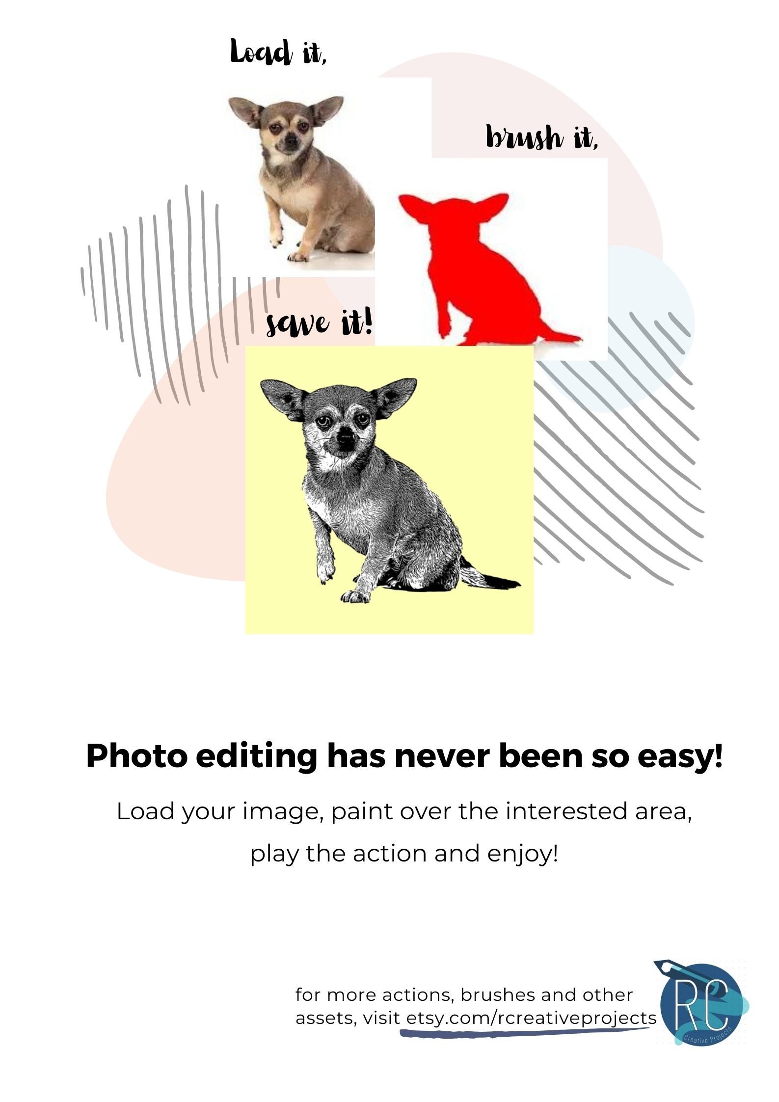Vector Tracing Photoshop Action | Multiple Effects | Photo Manipulation ...