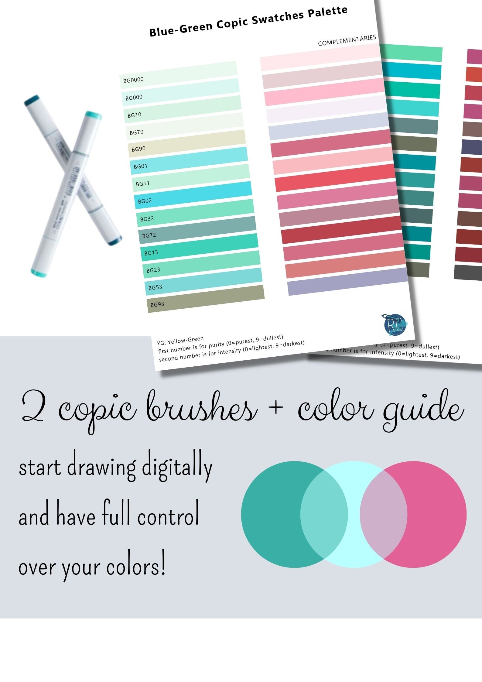 Photoshop Color Palette | Blue-green Set - Etsy