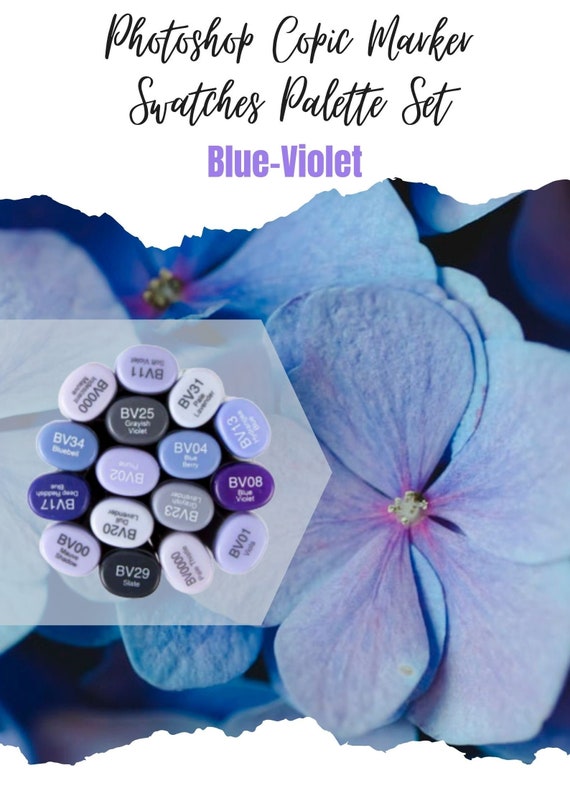 Photoshop Color Palette Blue-violet Set | Etsy