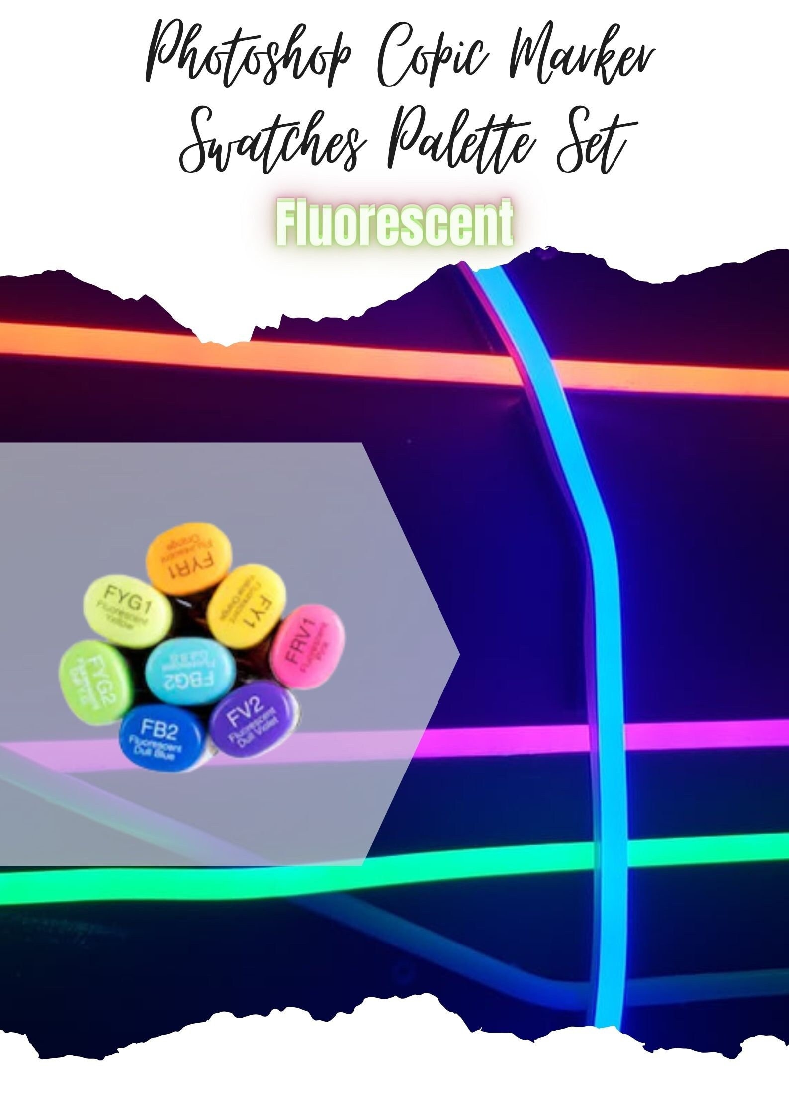 Photoshop Color Palette Fluorescent Set - Etsy